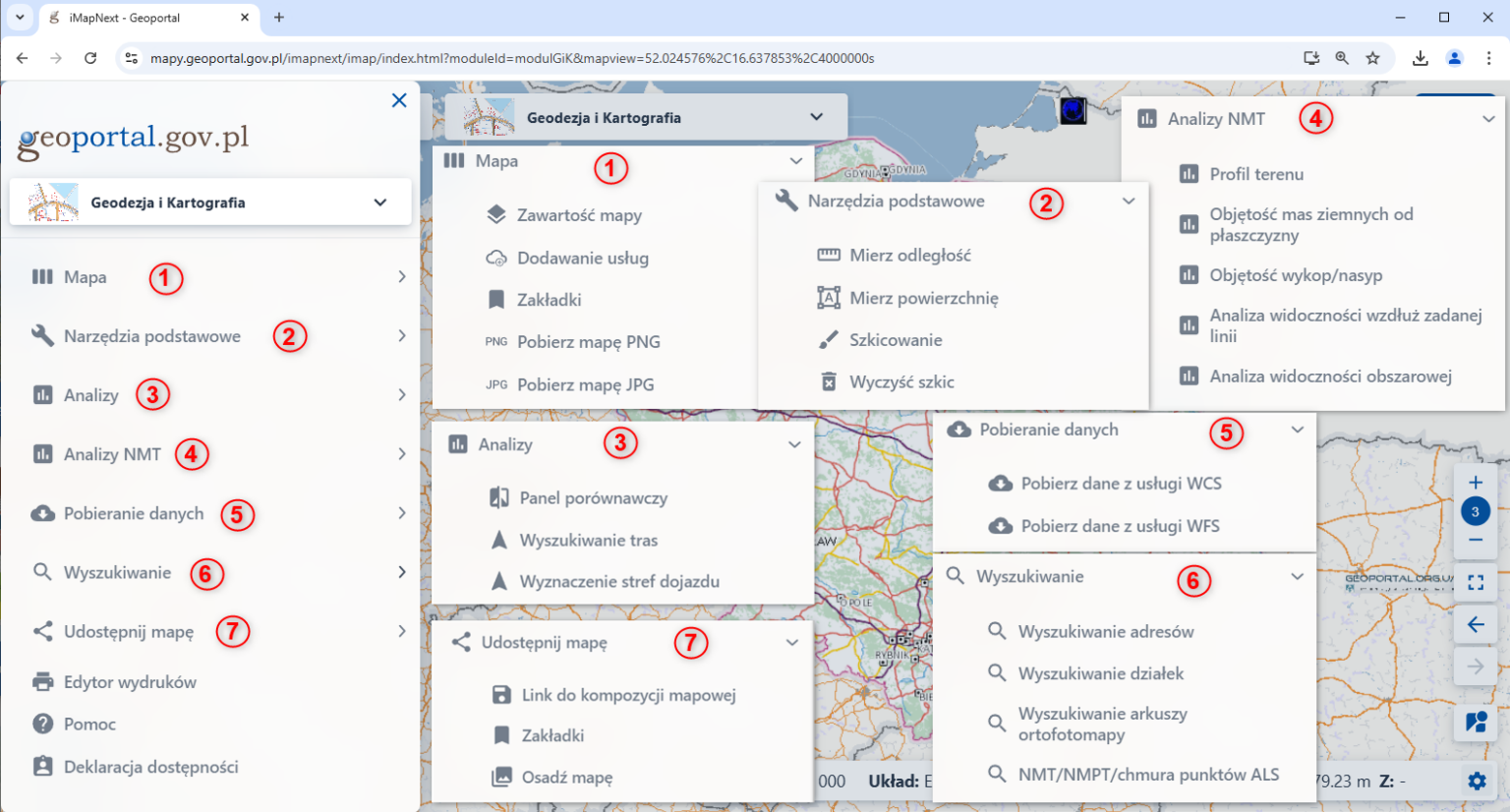 Modyfikacje w interfejsie serwisu www.geoportal.gov.pl – Geoportal.gov.pl