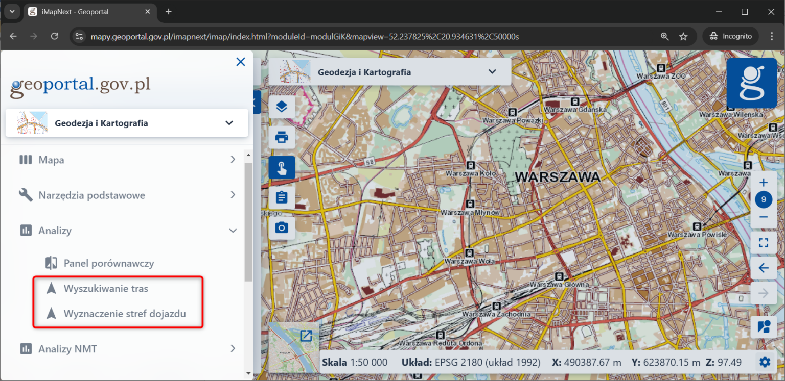 Nowe funkcjonalności dostępne w serwisie www.geoportal.gov.pl ...